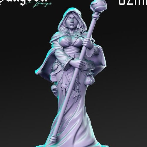 Nymphea Triton Pinup 32mm or 75mm Fantasy Miniature Dnd - Etsy