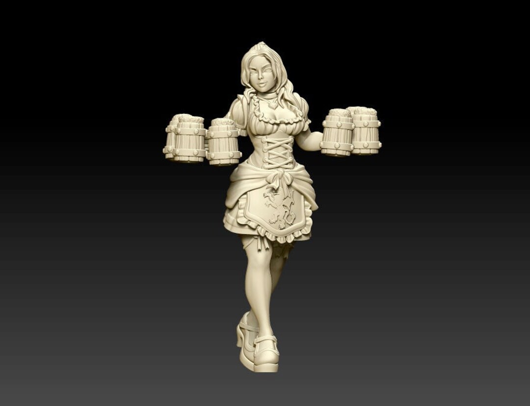 Barmaid Pinup | 32mm, 54mm, 75mm Pinup | Fantasy Miniature | Dnd ...