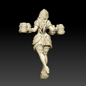 Barmaid Pinup | 32mm, 54mm, 75mm Pinup | Fantasy Miniature | Dnd ...