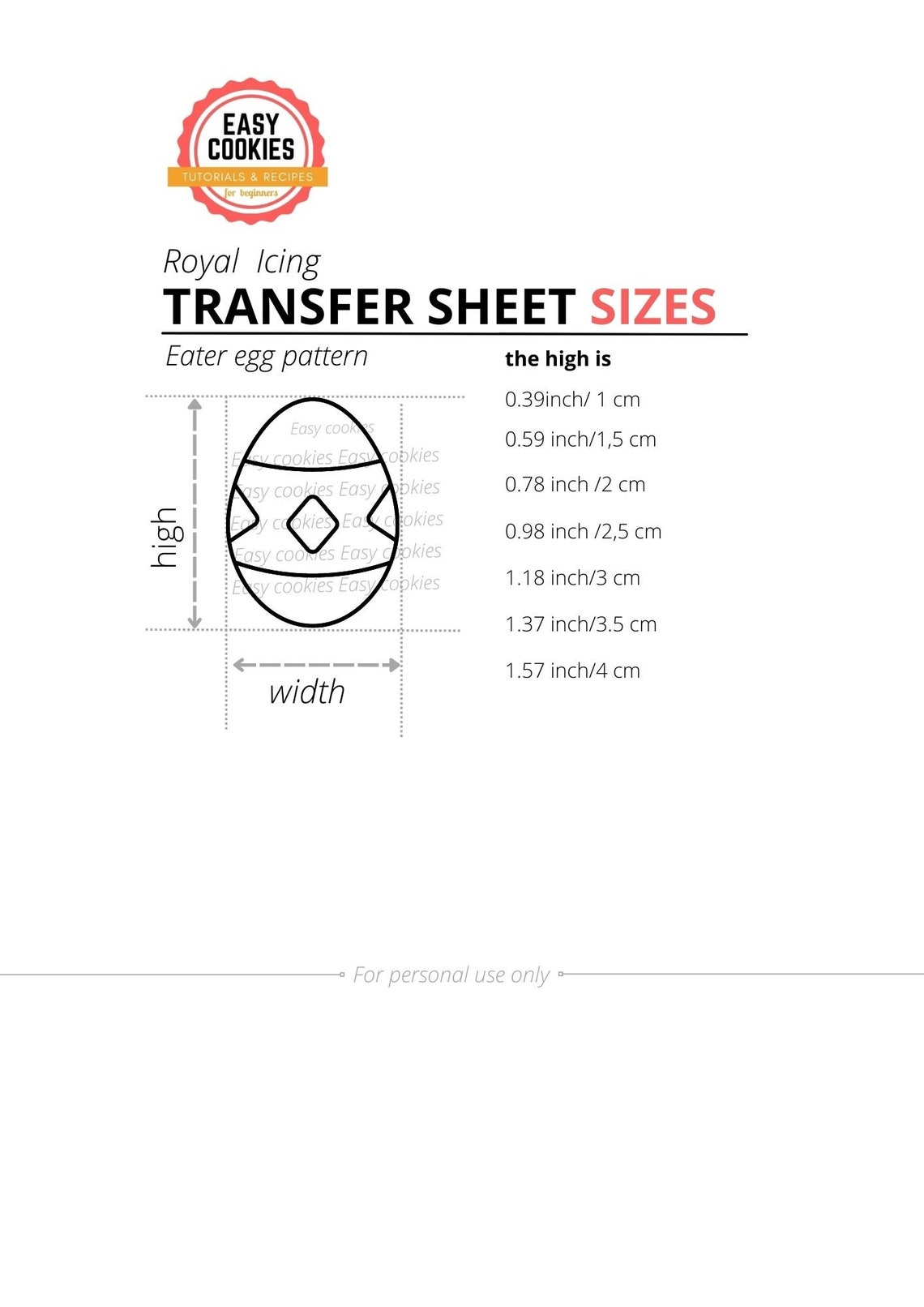 Easter Icing Transfer Sheet 7 Sizes, Egg Royal Icing Transfer, Easter ...