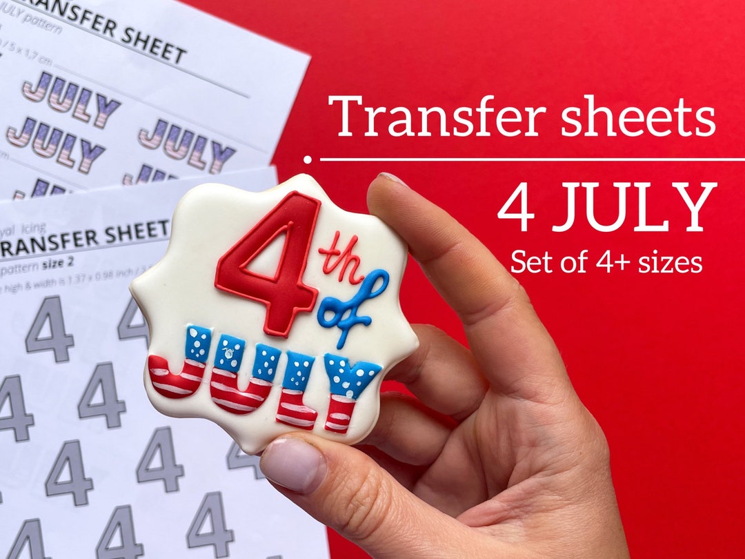 Icing Transfer Sheets 9 Sizes, 16 Pages, Patriotic Cookie Pattern ...