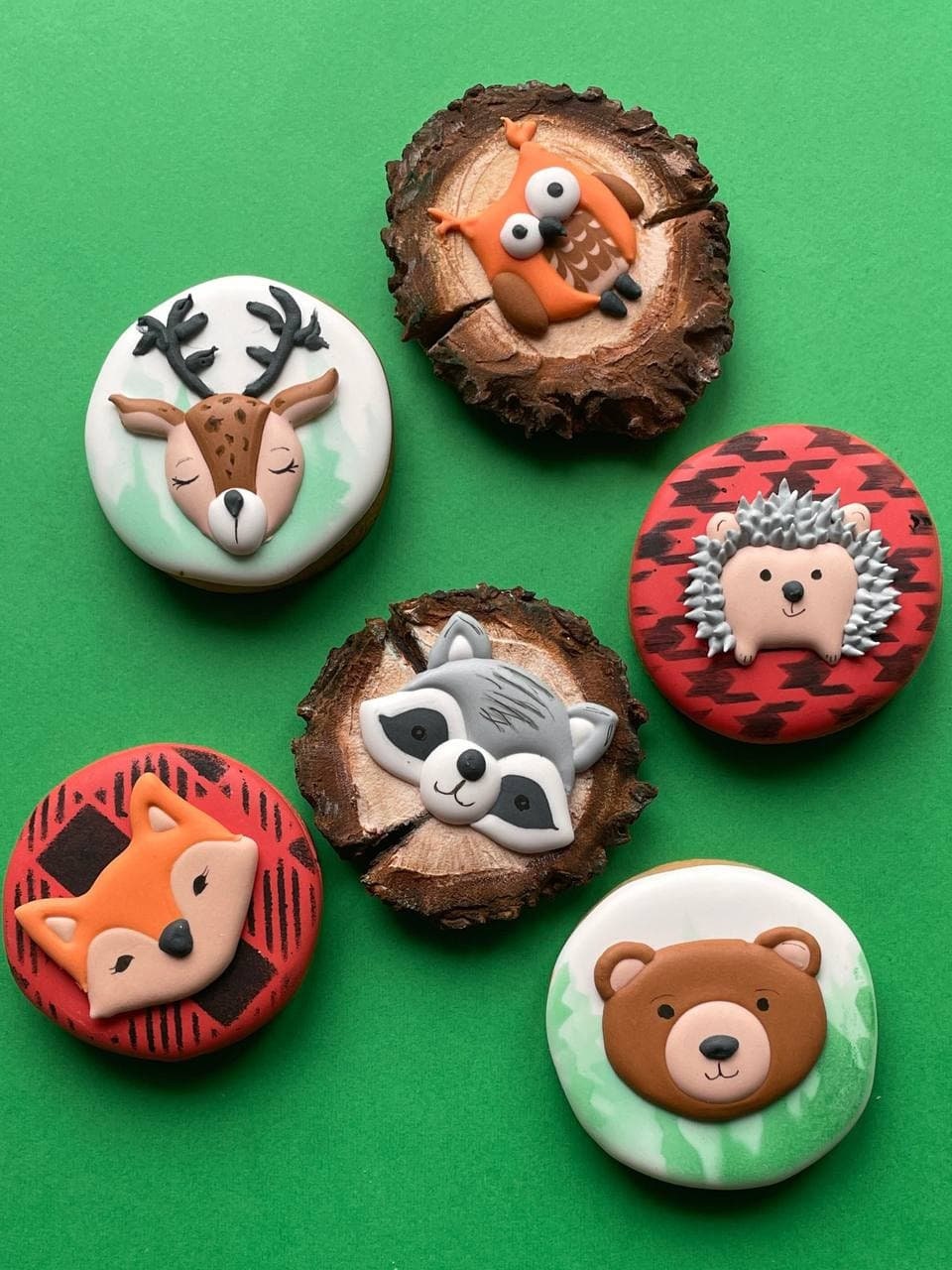 Forest Animals Icing Transfer Sheet (6 Types, 7 Sizes), Owl, Bear, Deer ...
