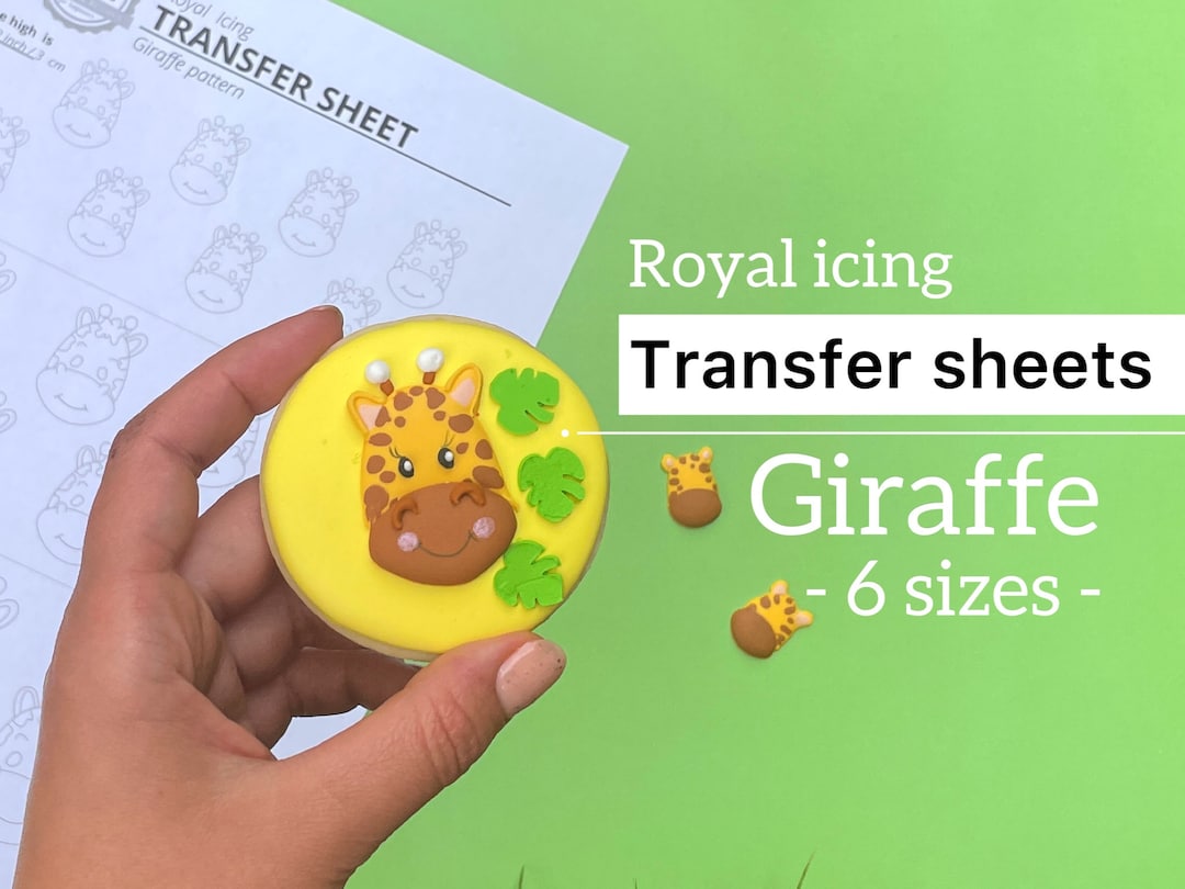 Giraffe Icing Transfer Sheet 6 Sizes, Safari Animal Icing Transfer ...