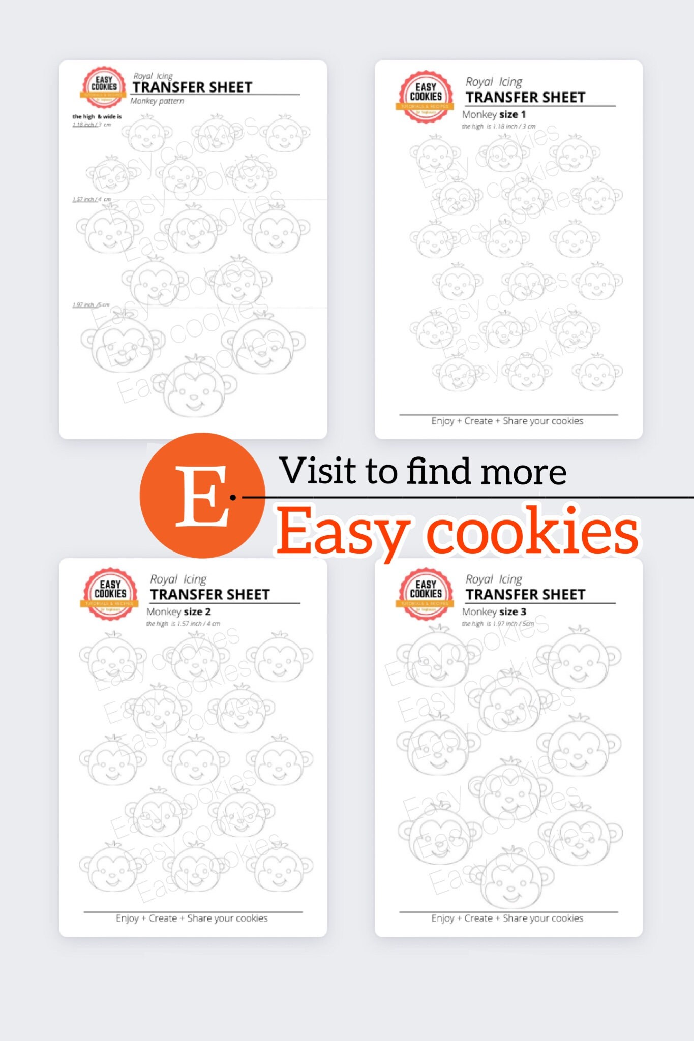 Safari Icing Transfer Sheet 6 Animals- 6 Sizes, Lion Zebra Giraffe ...