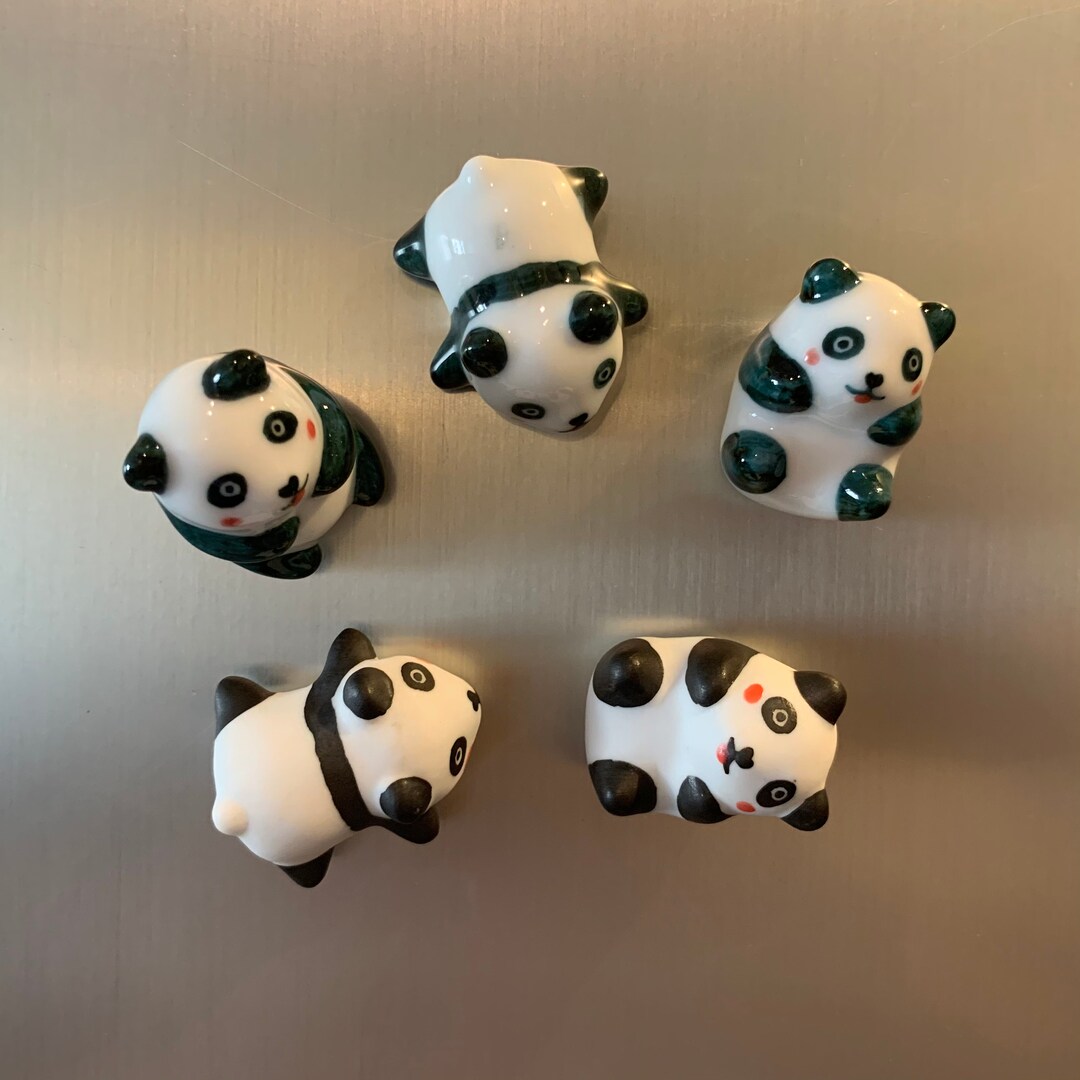 Panda Refrigerator Magnet, Panda Magnet, Handmade Panda Magnet, Ceramic ...