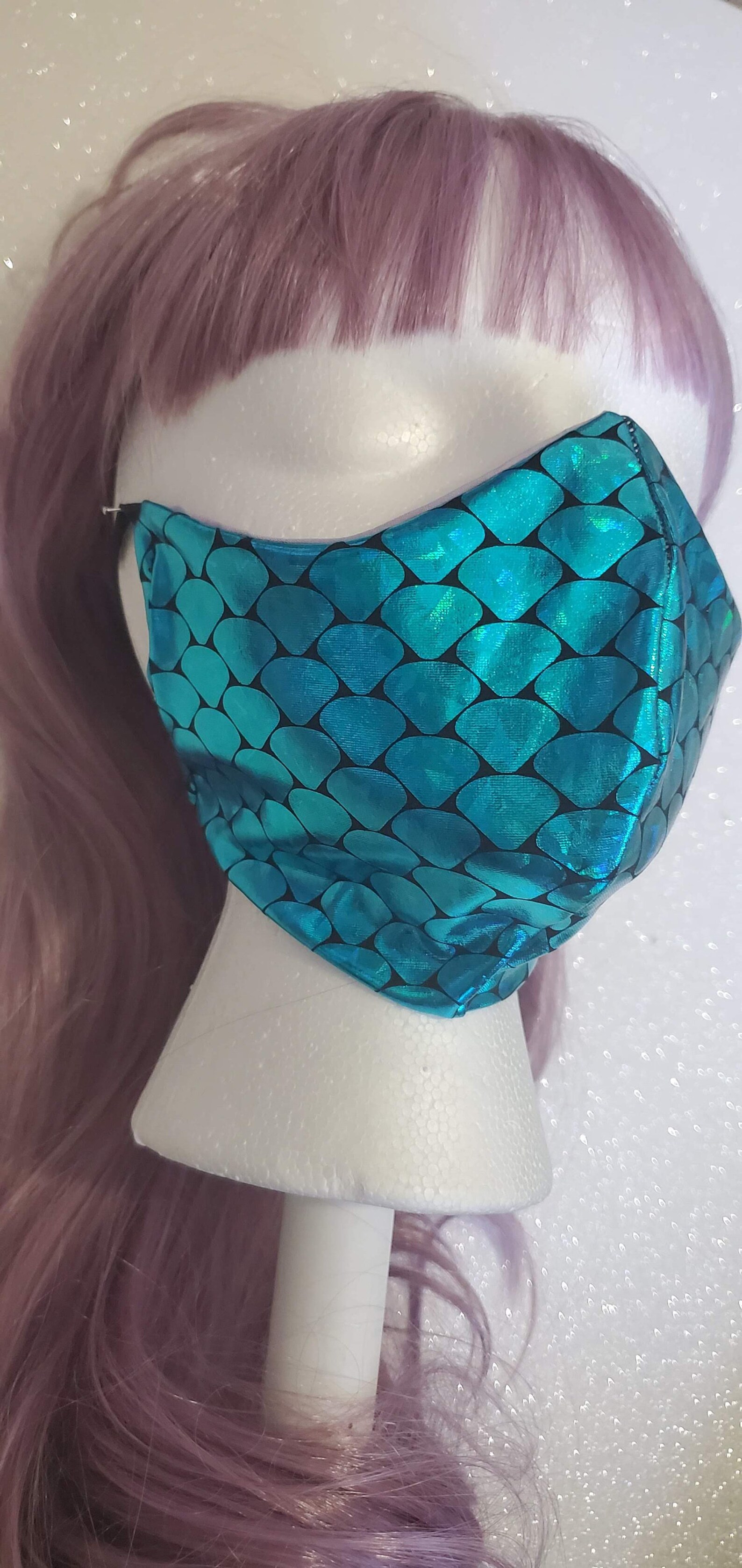 Máscara reversible MERMAID FACE MASK vinylpunk . máscara - Etsy España
