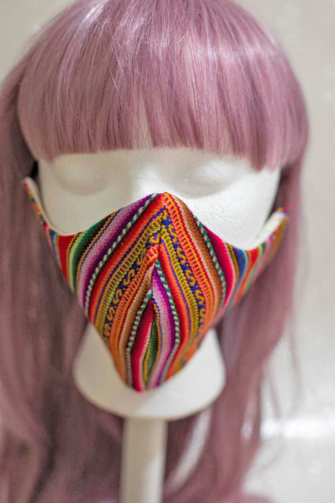 Inca Peruvian Red Tones Fabric . Reversible Face Covering Mask - Etsy
