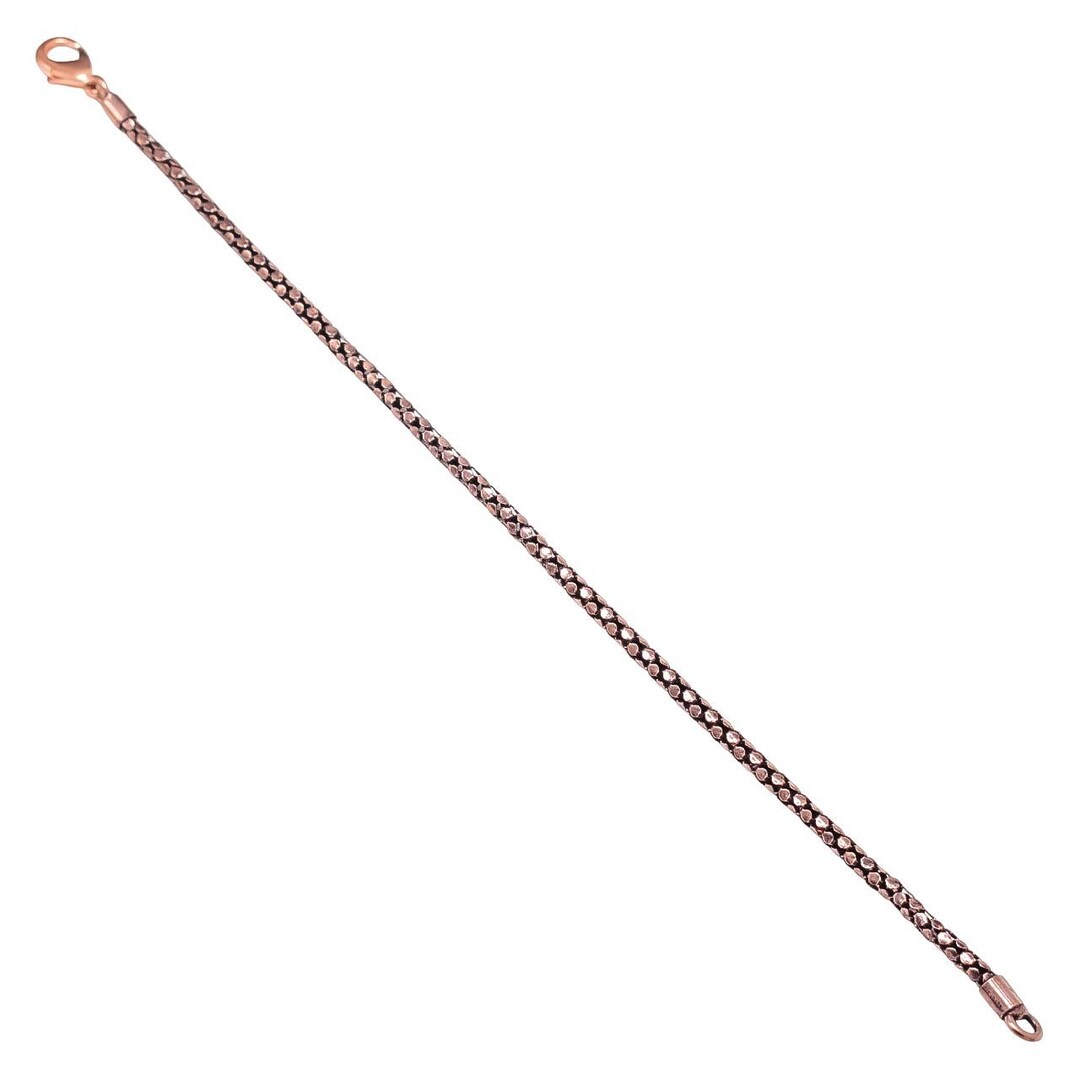 Handmade Copper Box Chain Bracelet: Oxidized Rustic Unisex Jewelry - Etsy