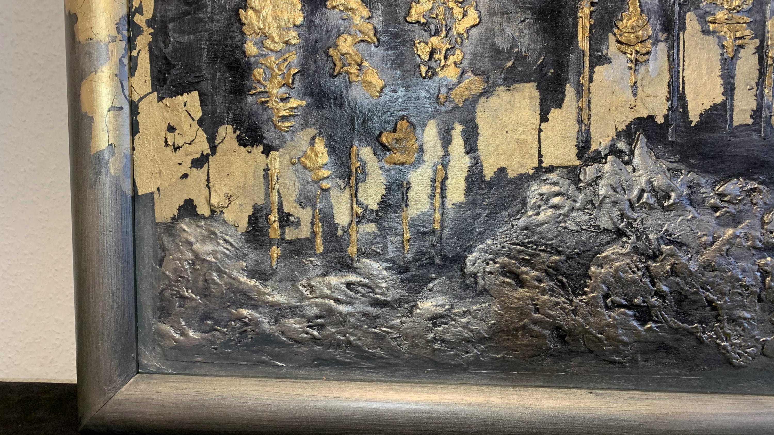 Original Handmade Painting in Art Frame with sculpted elements | Etsy