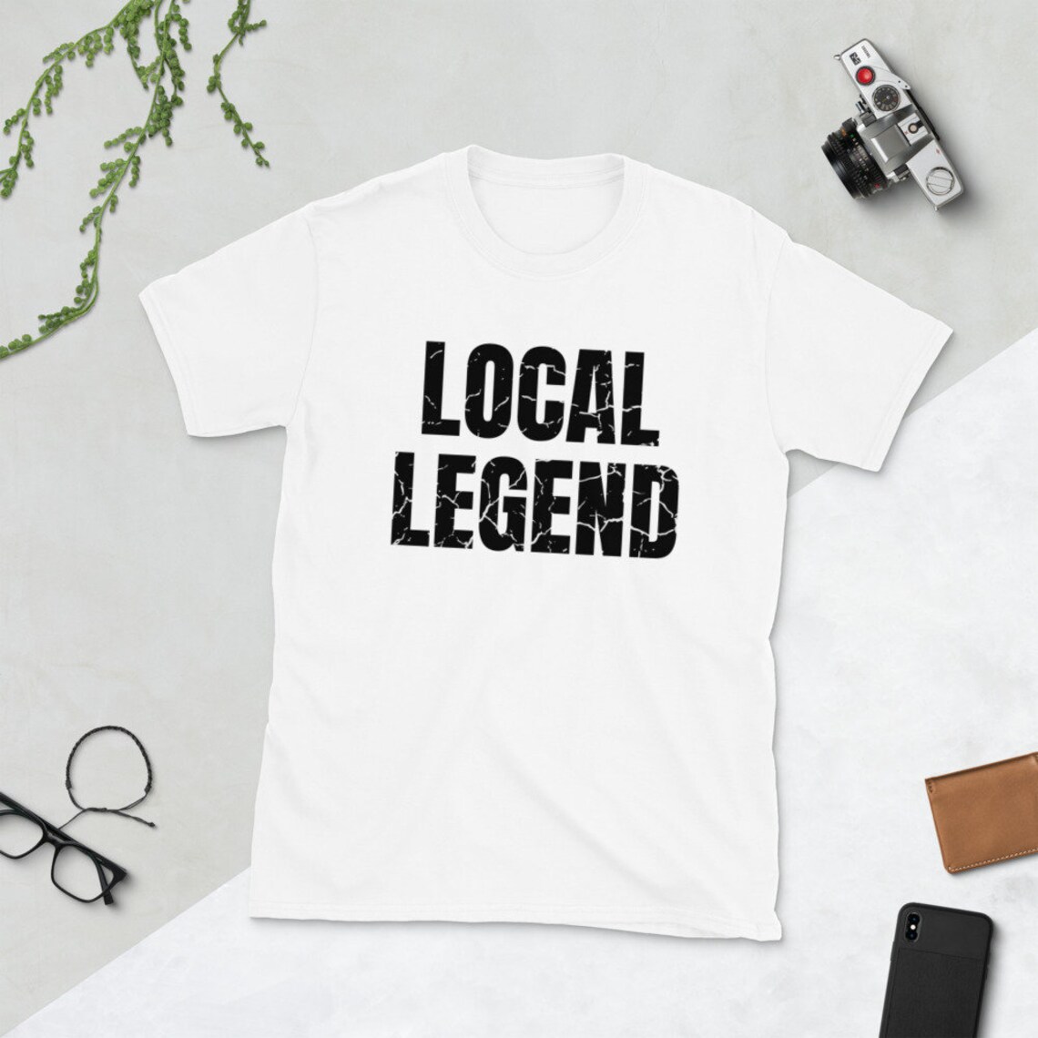 LOCAL LEGEND T-shirt Funny Printed Short-sleeve Unisex Tee Gift for Him ...