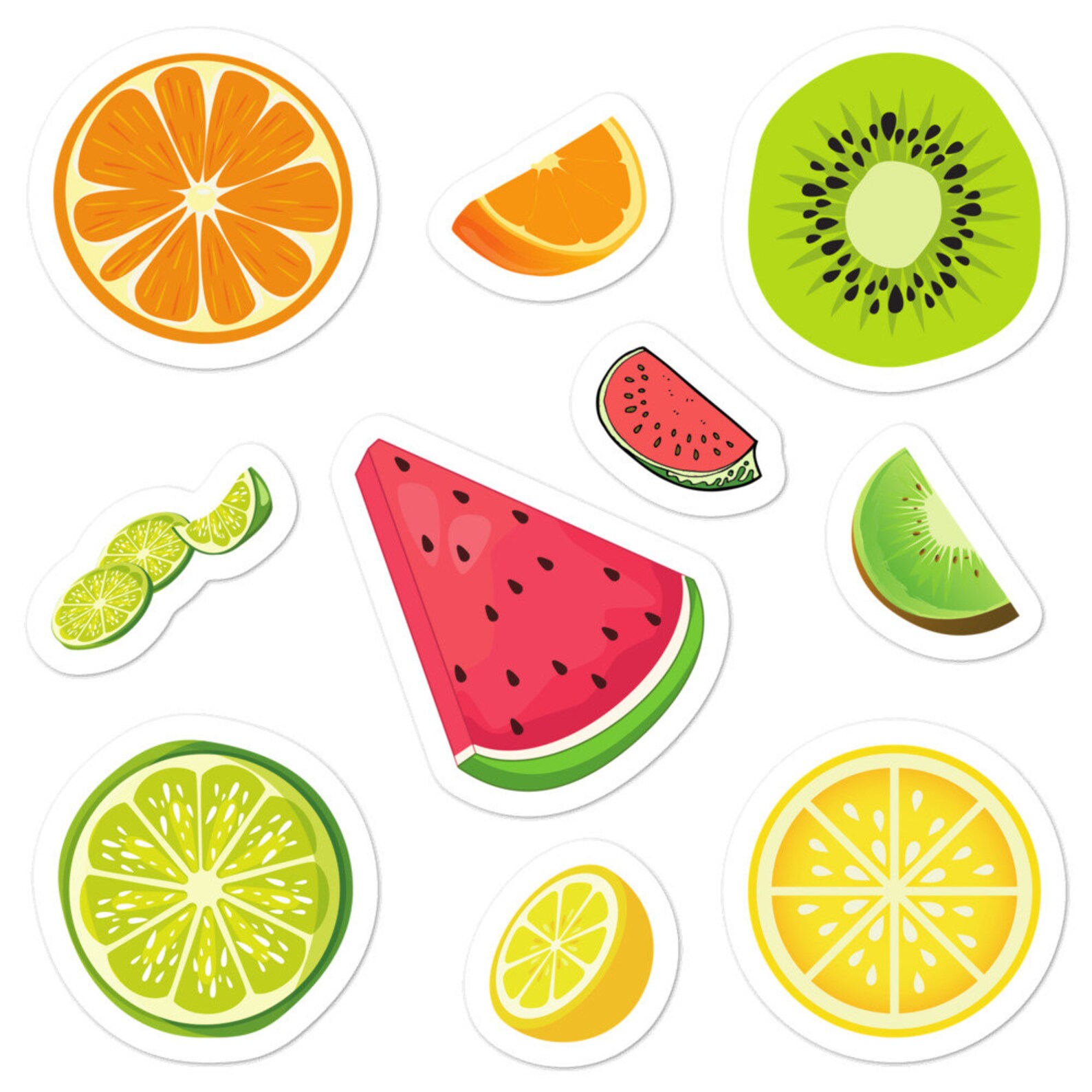 Juicy Fresh Fruit Salad Sticker Pack Fruit Salad Stickers | Etsy