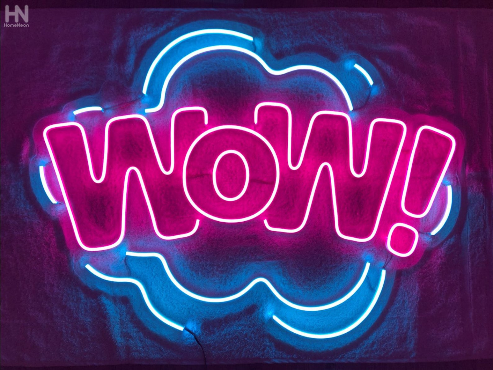 Wow Neon Sign LED Custom Neon Sign Bedroom Neon Sign Wall | Etsy