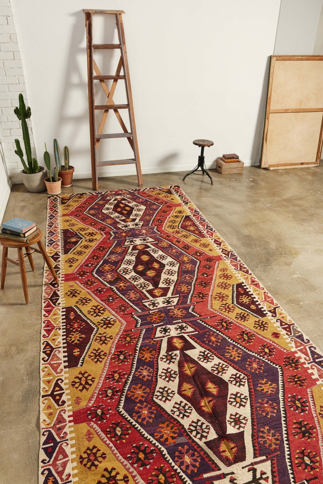 Antique Kilim Rug 6x12: Authentic Turkish Flatweave, Handwoven Wool - Etsy