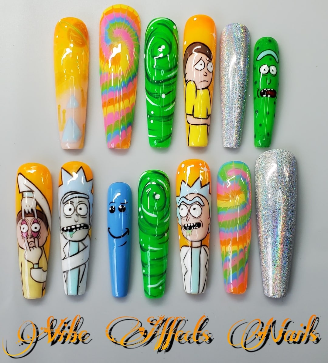 Custom Set Character Nails Have an Idea Hand Painted Press on Nails ...