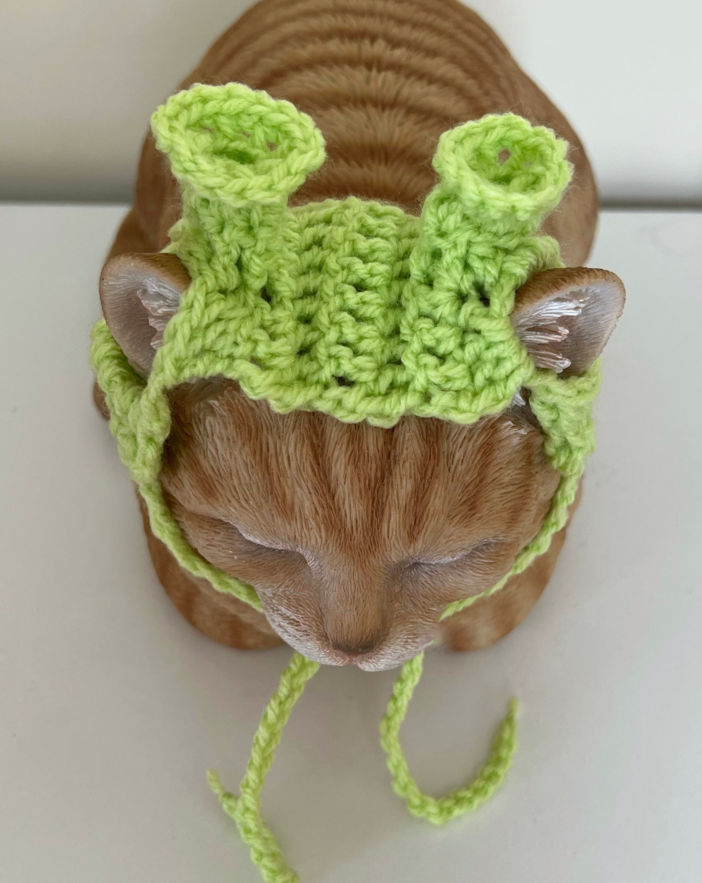 Shrek Hat Crochet Hat for Cat or Small Dog cat Accessories - Etsy