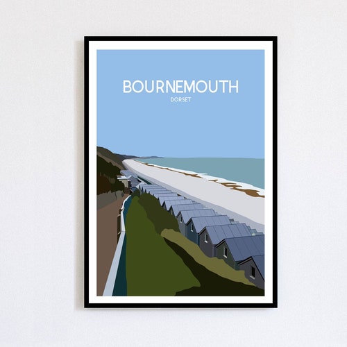 Bournemouth Dorset. HAND SIGNED Art Print/travel Poster by | Etsy UK