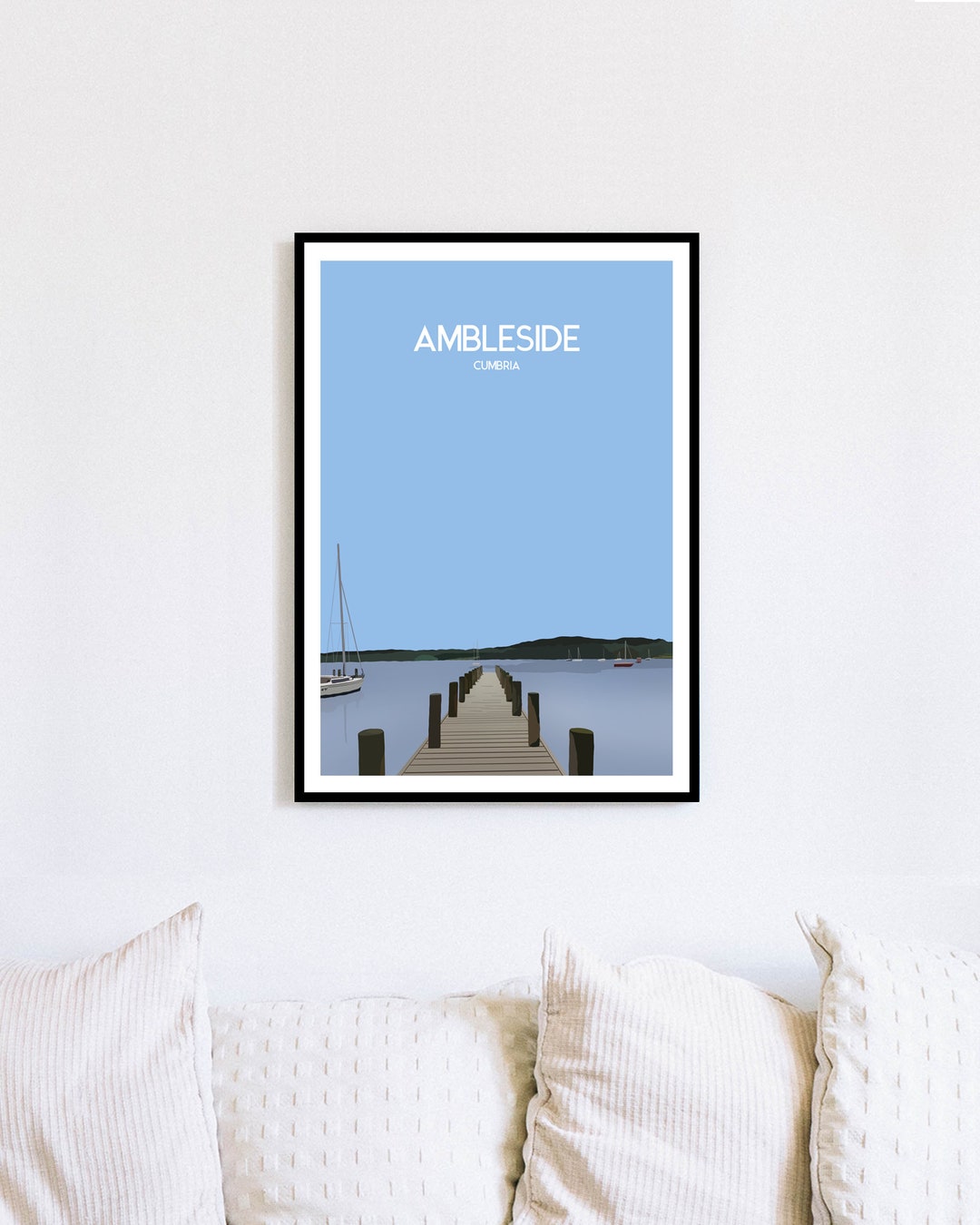 Ambleside, Cumbria Travel Poster Lake District, UK Art Print - Etsy