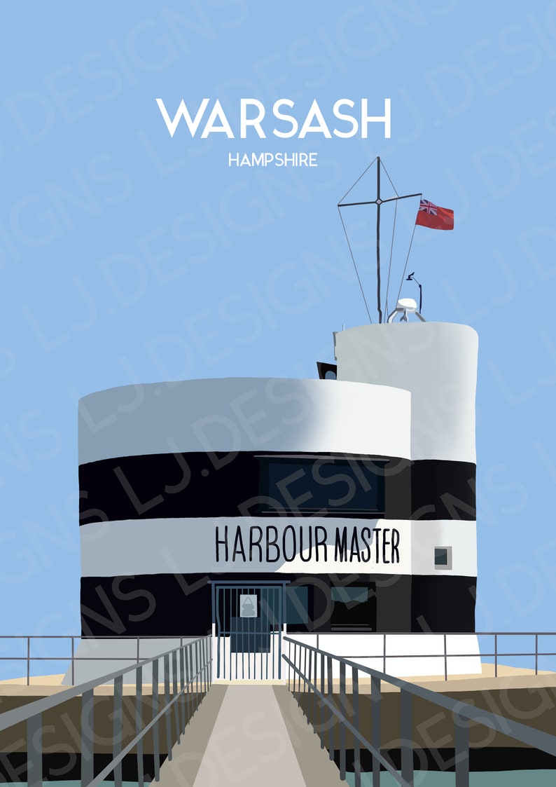 Warsash Hampshire Travel Poster Harbour Master - Etsy Australia