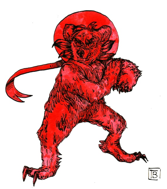 Kubfu Pokemon Gods Original Ink Drawing - Etsy