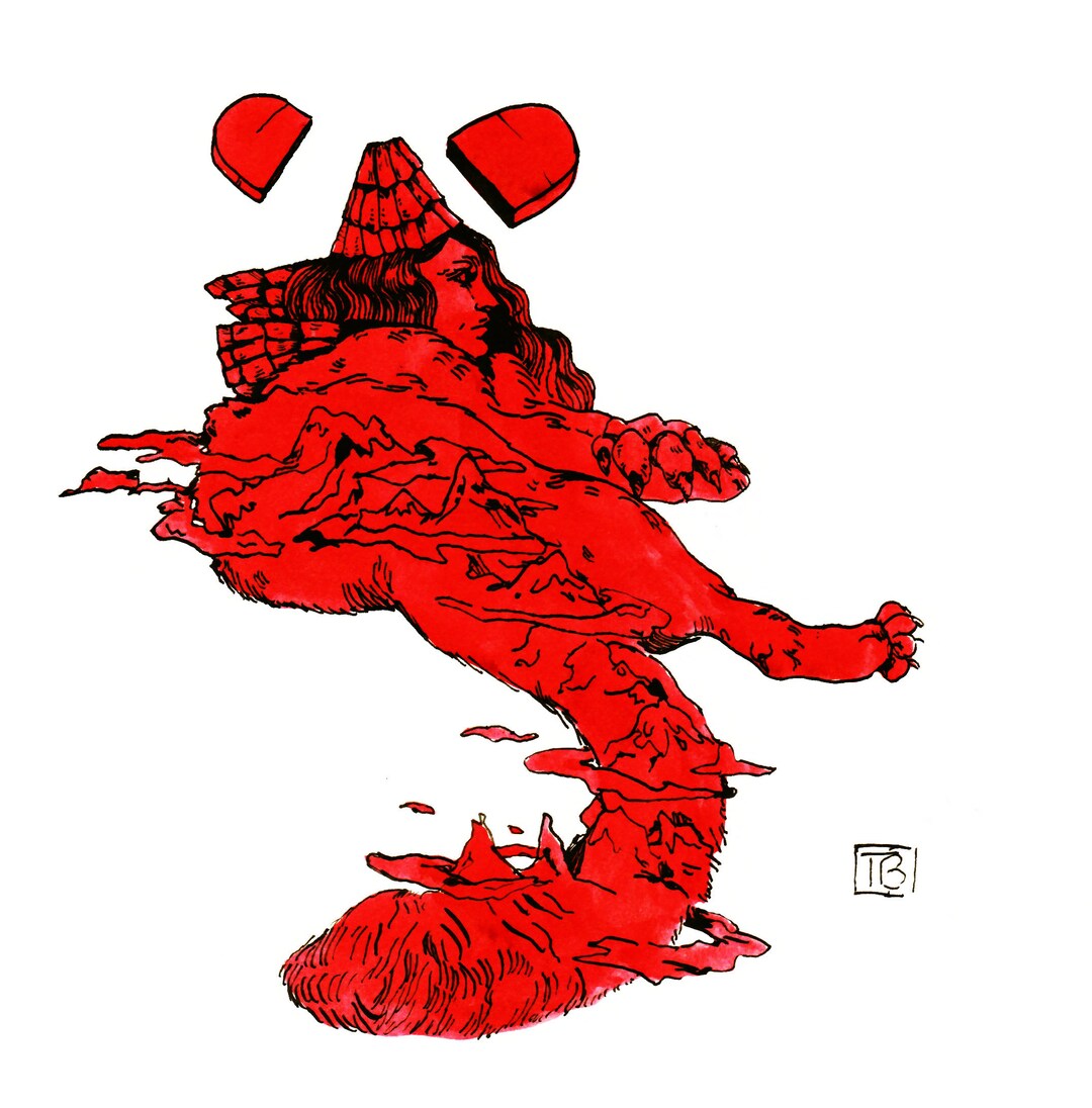 Turael Original Demon Ink Drawing - Etsy