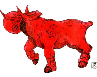 Genesect Pokemon Gods Original Ink Drawing | Etsy