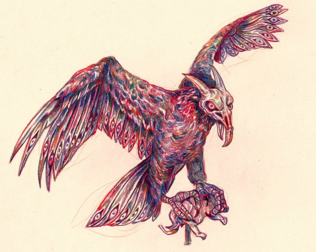 Roc Original Coloured Pencil Drawing - Etsy