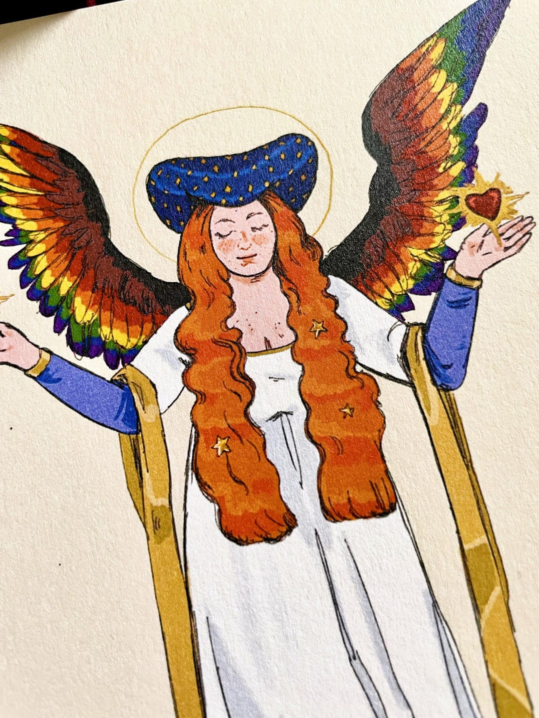Our Lady of Pride - LGBTQ Pride Medieval Angel Print - Etsy