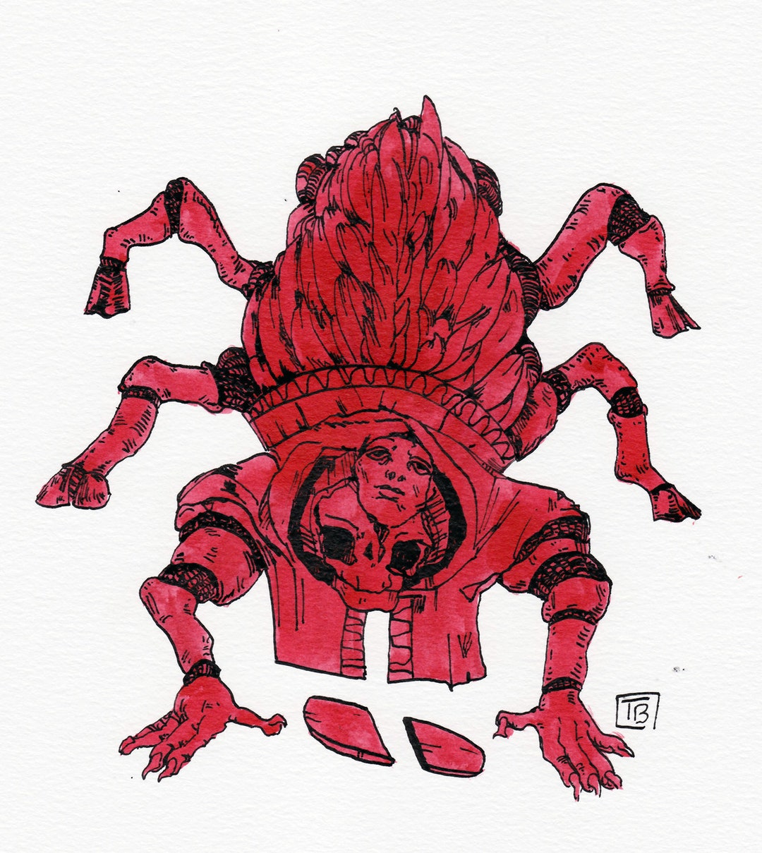 Balberith Original Demon Ink Drawing - Etsy