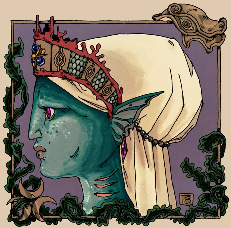 Princess Ruto Royal Portrait Square Print | Etsy