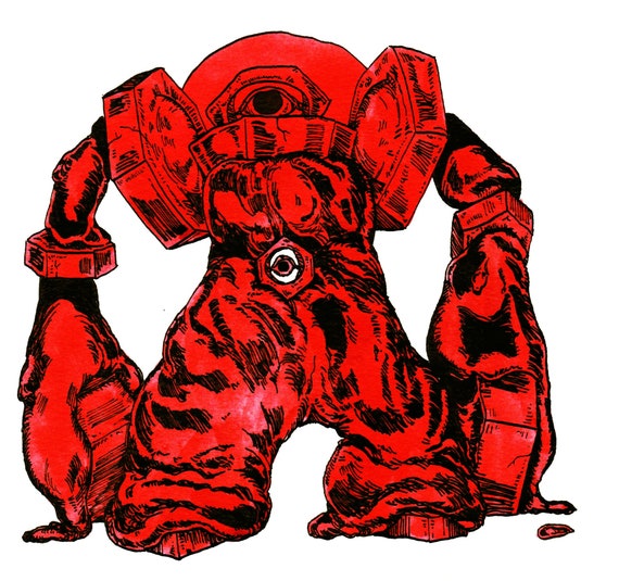 Melmetal Pokemon Gods Original Ink Drawing | Etsy