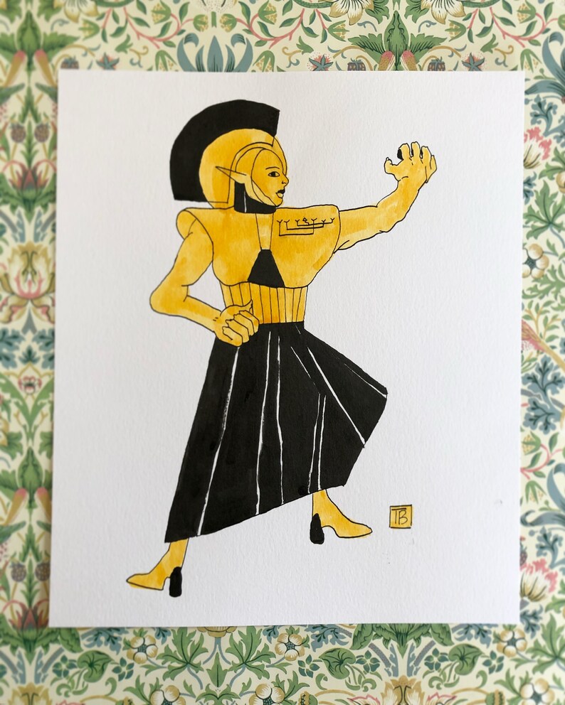 Phaleg Original Angel Ink Drawing | Etsy