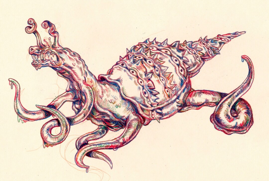 Lou Carcolh Original Coloured Pencil Drawing - Etsy