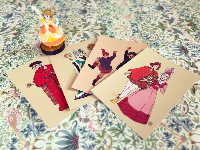 Medieval Super Mario Brothers Postcard Prints - Etsy