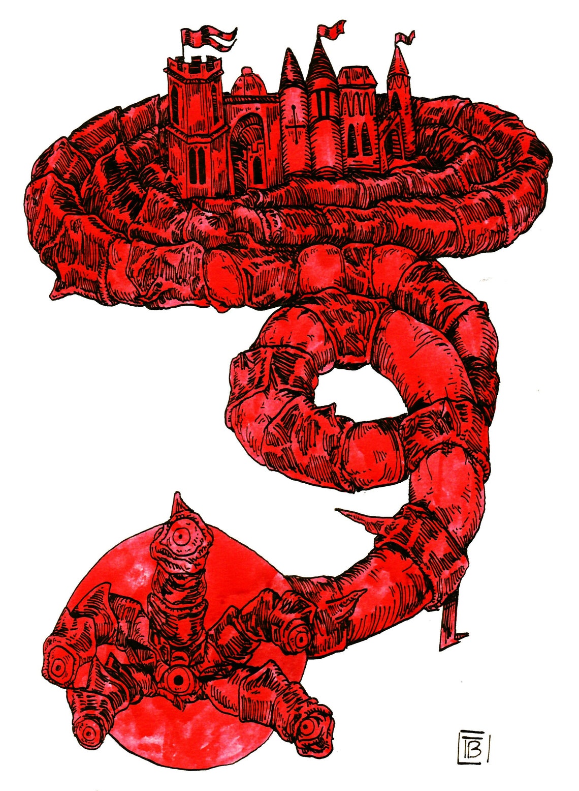 Eternamax Eternatus Pokemon Gods Original Ink Drawing | Etsy