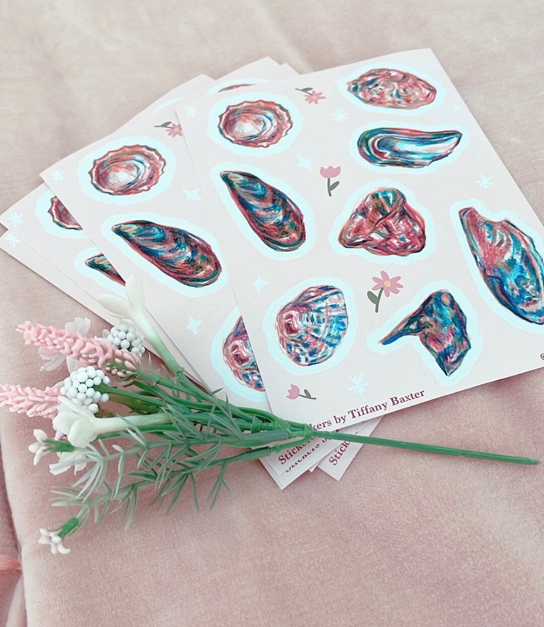 Seashell Sticker Sheets A6 - Etsy