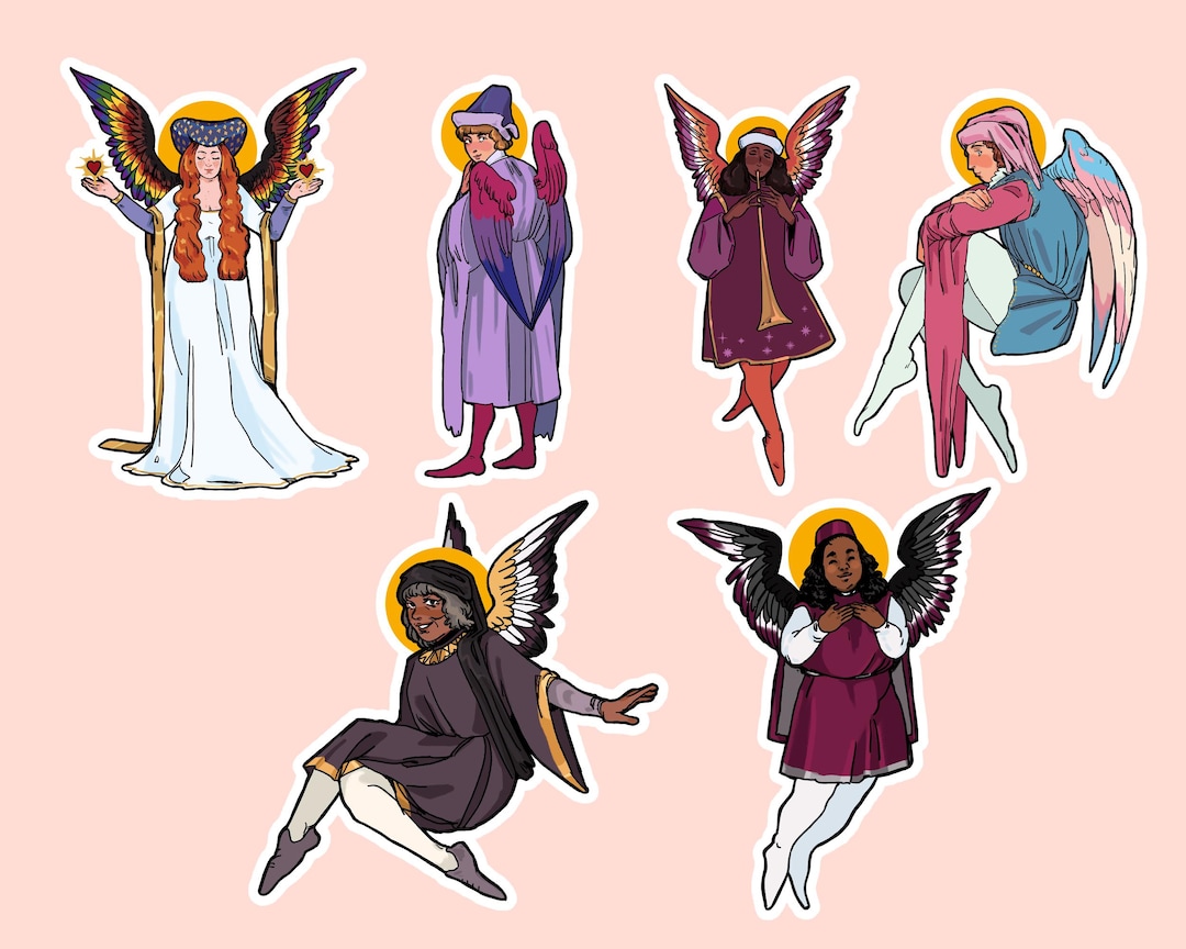 LGBTQ Pride Angel Stickers - Etsy