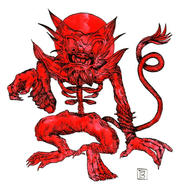 Zarude Pokemon Gods Original Ink Drawing - Etsy