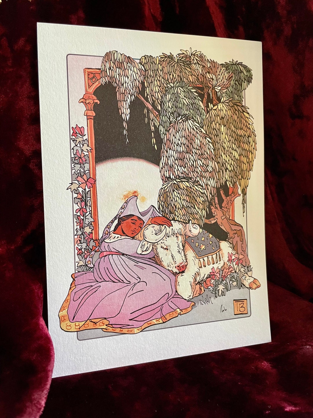 Taurus - Medieval Inspired Zodiac Print - Etsy