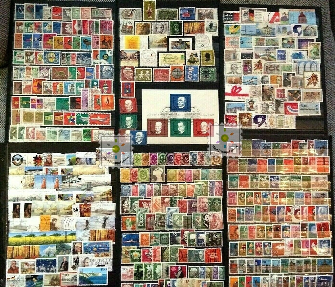 Germany Stamp Collection Used - 1000 Different Commemorative Stamps per ...
