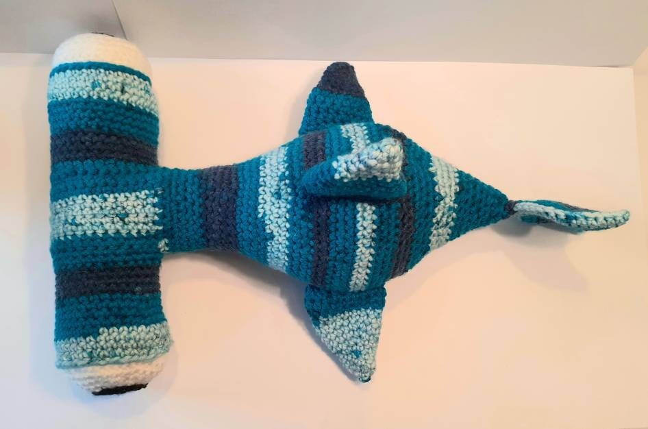 Blue Stripey Hammerhead Shark (large) - Etsy UK