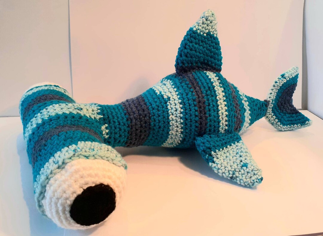 Blue Stripey Hammerhead Shark (large) - Etsy UK