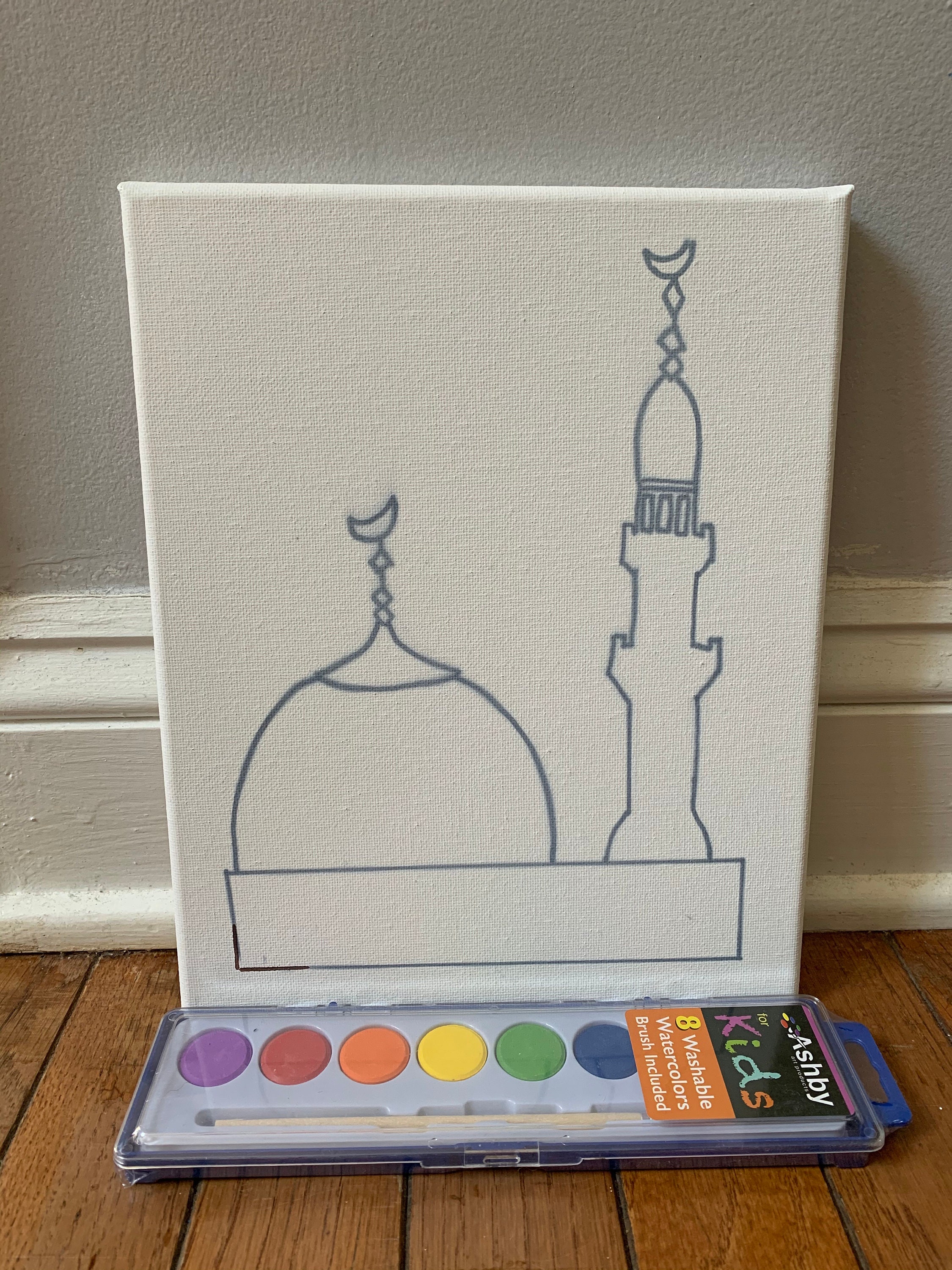 Children Painting Set DIY Islamic 8x10 Painting Set, Kit Includes ...