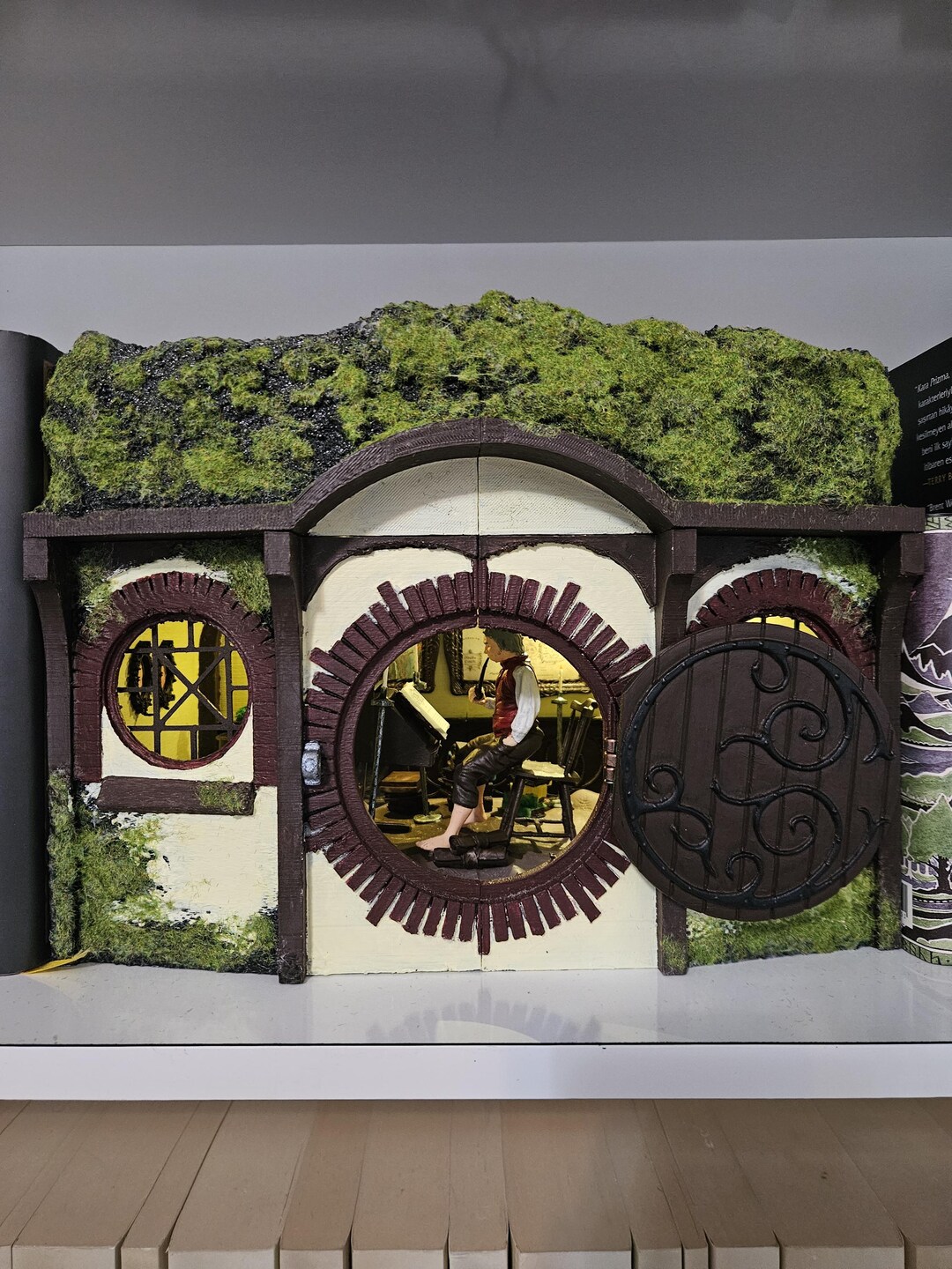 Hobbit Book Nook - Book Shelf Insert - Bilbo Baggins Home - Book ...
