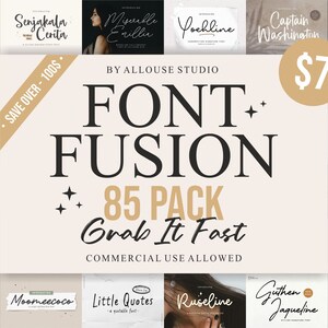 Font Fusion, Font Bundles, Logo Font, Branding Font, Commercial Use ...