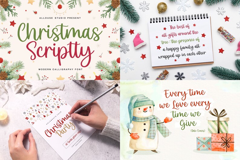 Christmas-font Bundle Cricut Fonts Procreate Fonts Canva - Etsy