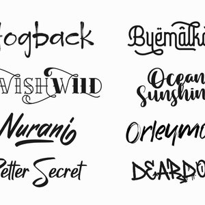 Cursive Font Svg, Font Svg, Digital Font Svg, Font Bundle for Logo ...