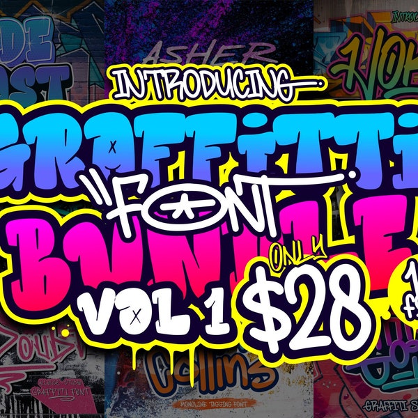 Graffiti Font - Etsy