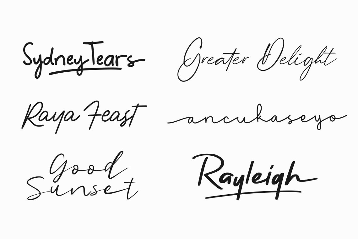 Cursive Font Svg Font Svg Digital Font Svg Font Bundle for - Etsy UK