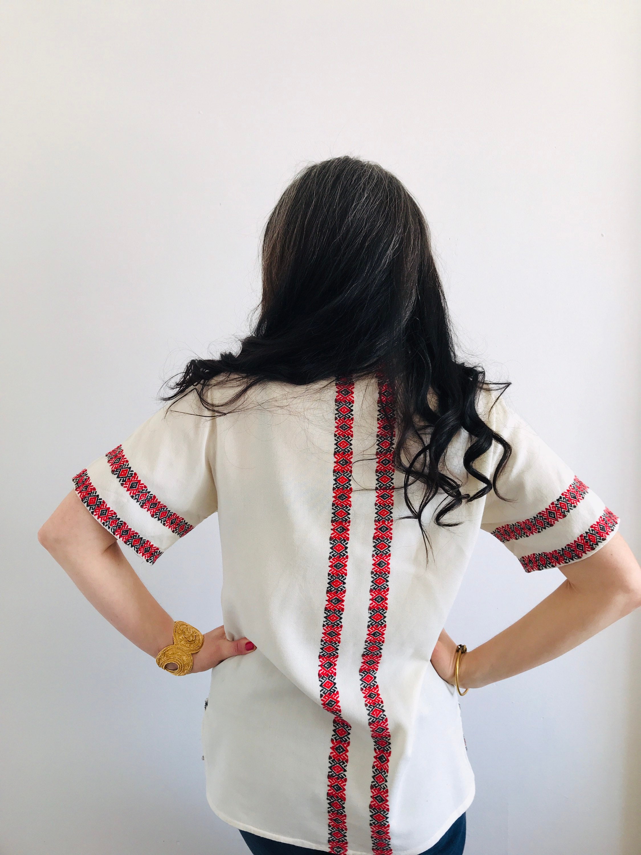 Vintage 1960s Greek Embroidered Blouse - Etsy