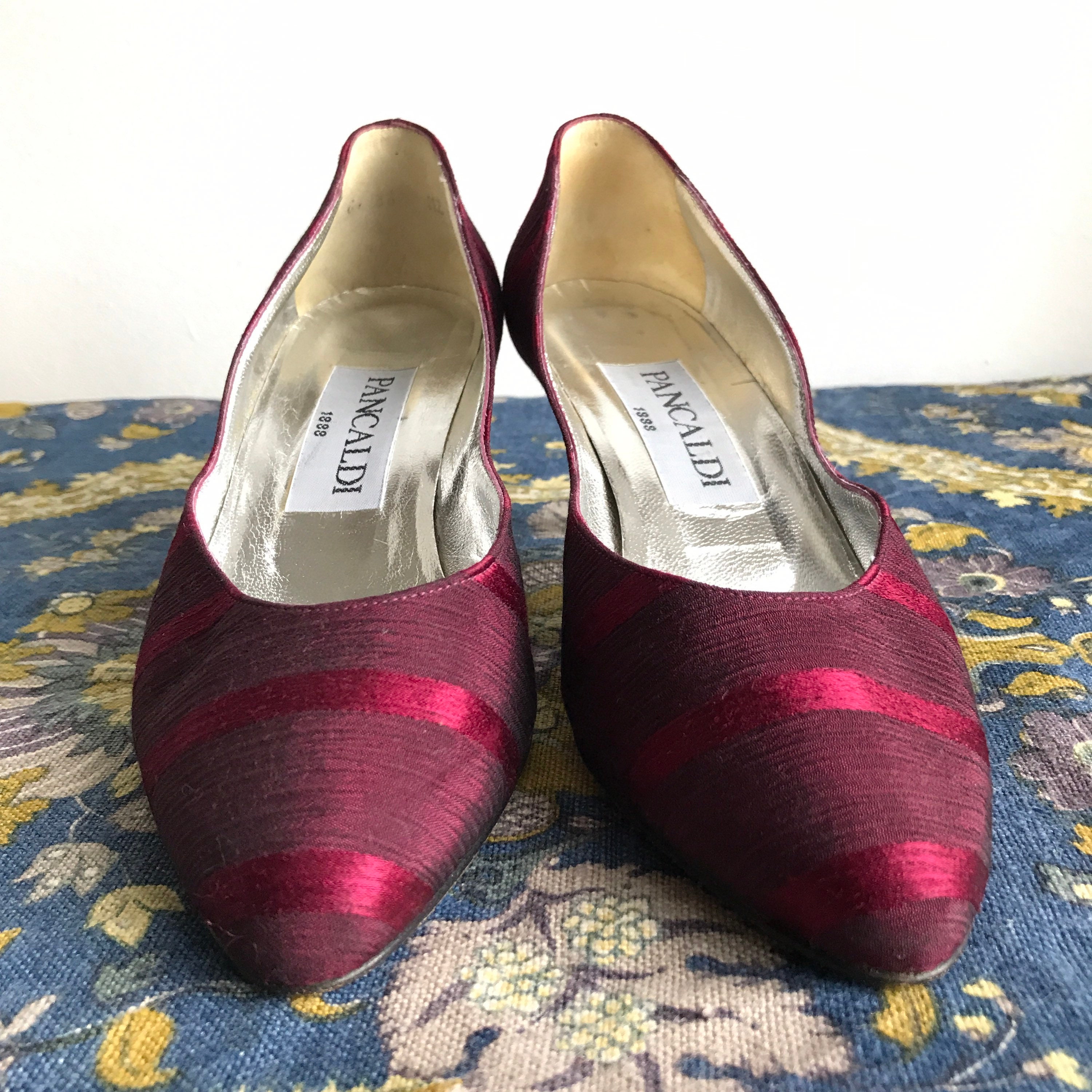 Vintage 1980s Pancaldi Pumps / 80s Fabric Shoes / Italian - Etsy